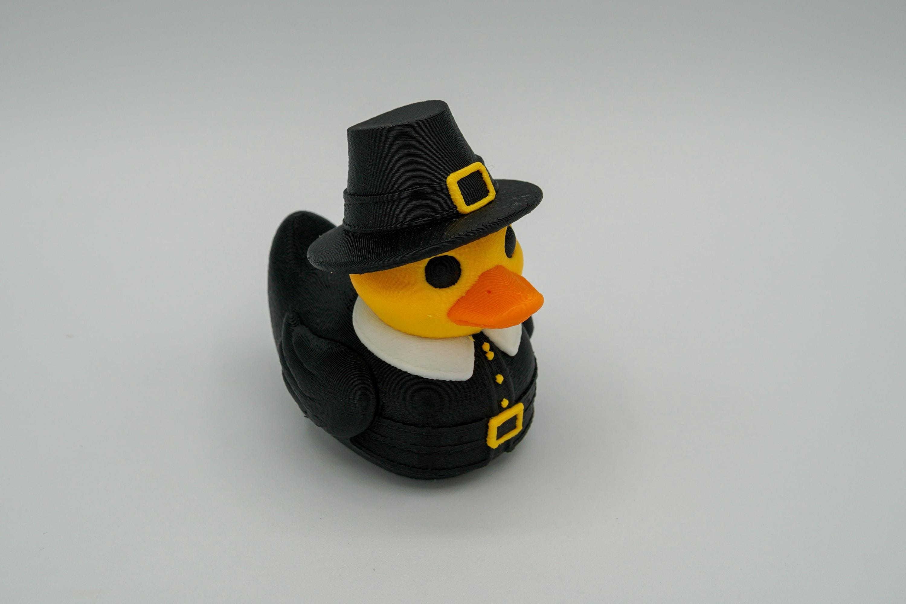 Pilgrim Duck Figurine: 3D Printed Thanksgiving Holiday Decor, Fall ...