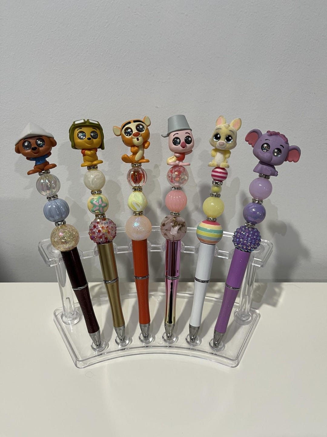 Winnie the Pooh Inspired Beaded Ballpoint Pen, With Disney Doorable ...