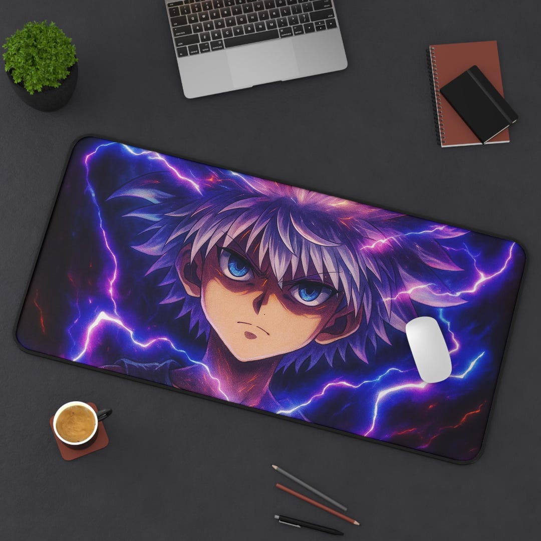 Killua Thunder Mouse Pad - Anime Desk Mat for Gamers | Hunter X Hunter ...