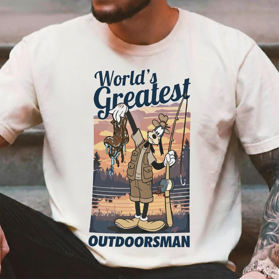 Retro Disney Goofy Worlds Greatest Outdoorsman Shirt, Shirt for Fishing ...