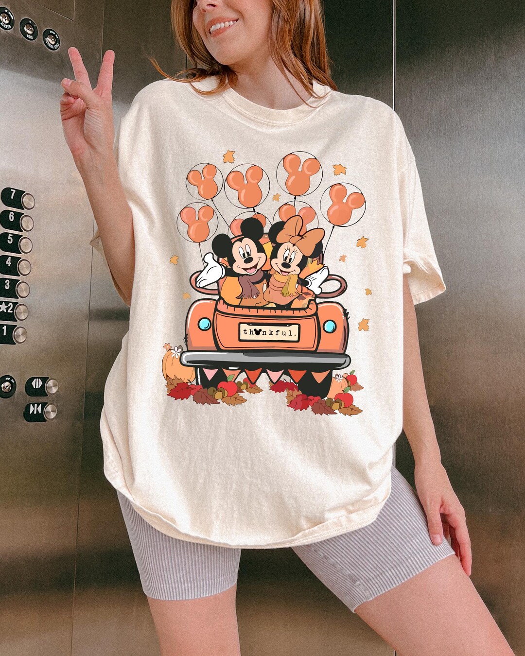 Disney Thankful Mickey and Minnie Thanksgiving Fall Vibes Shirt - Etsy