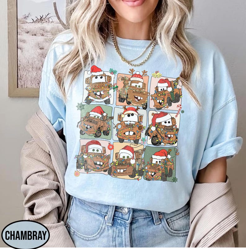 Disney Tow Mater Cars Christmas Shirt, Pixar Christmas Shirt, Tow Mater ...