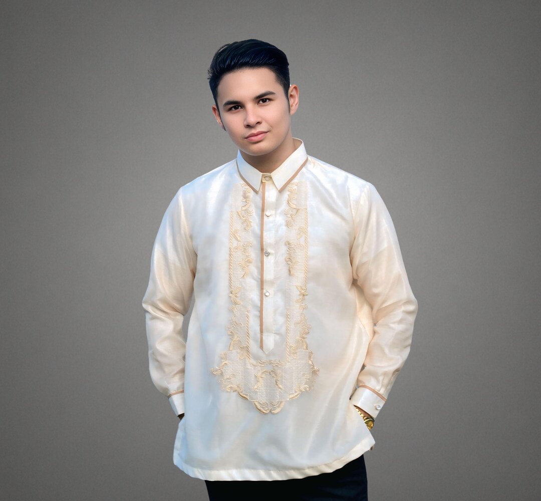 Embroidered Organza Barong Tagalog: Filipino Formal Wear - Etsy