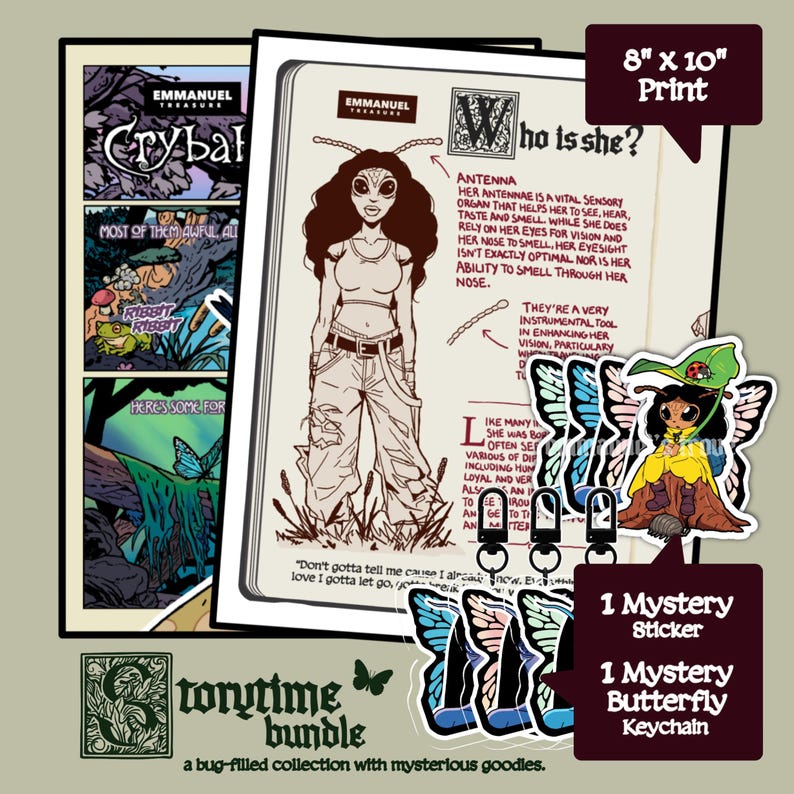 Storytime (art Print Bundle) With Mystery Keychain and Sticker - Etsy