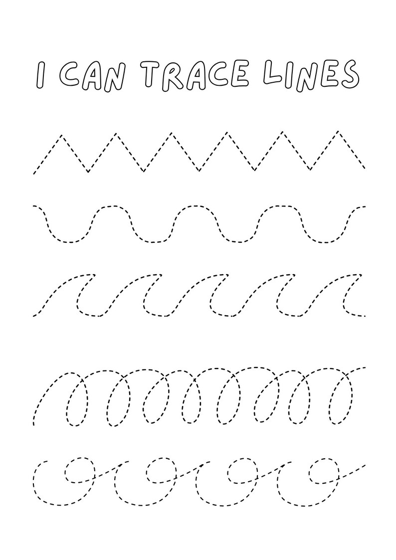25 Printable Line Tracing Sheets – Tracing Lines Worksheets for ...