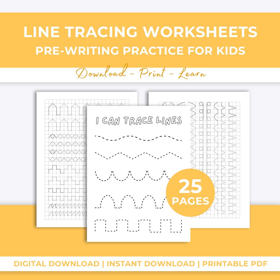 25 Printable Line Tracing Sheets – Tracing Lines Worksheets for ...
