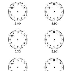 50 Printable Time Telling Worksheets – Learning Analog & Digital Clocks ...