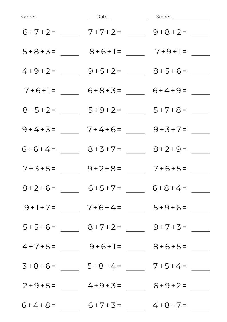 15 Printable Addition & Subtraction to 20 Worksheets: Math Practice for ...