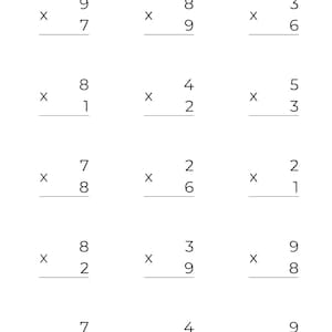 10 Printable One Digit Multiplication Worksheets: Times Tables Practice ...