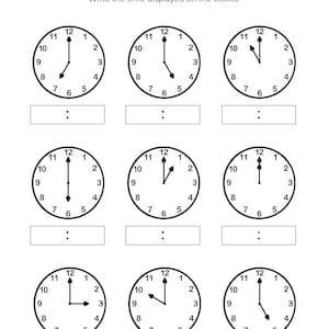 50 Printable Time Telling Worksheets – Learning Analog & Digital Clocks ...
