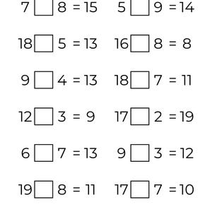 10 Printable Add or Subtract Worksheets – Addition and Subtraction ...