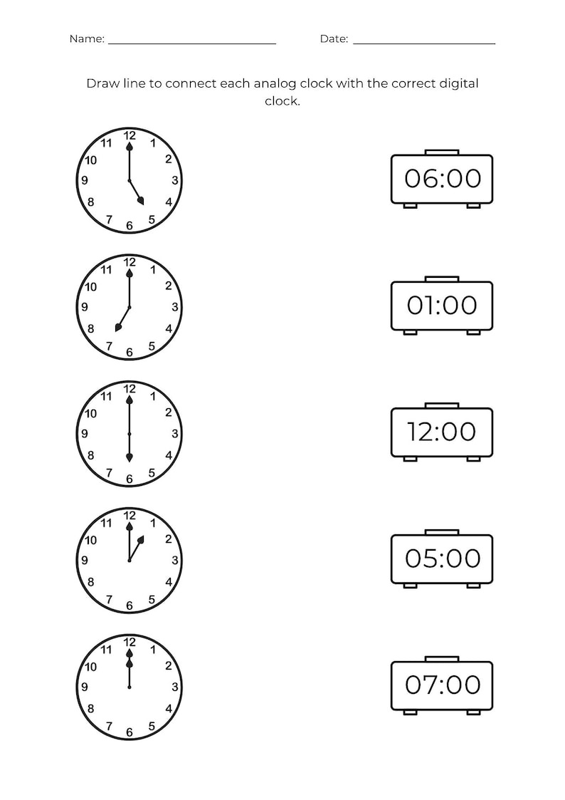 15 Printable Digital Clock Worksheets: Learn to Tell Time - Printable ...