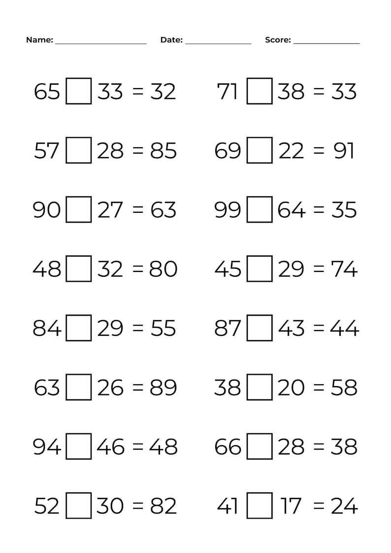 10 Printable Add or Subtract Worksheets – Addition and Subtraction ...