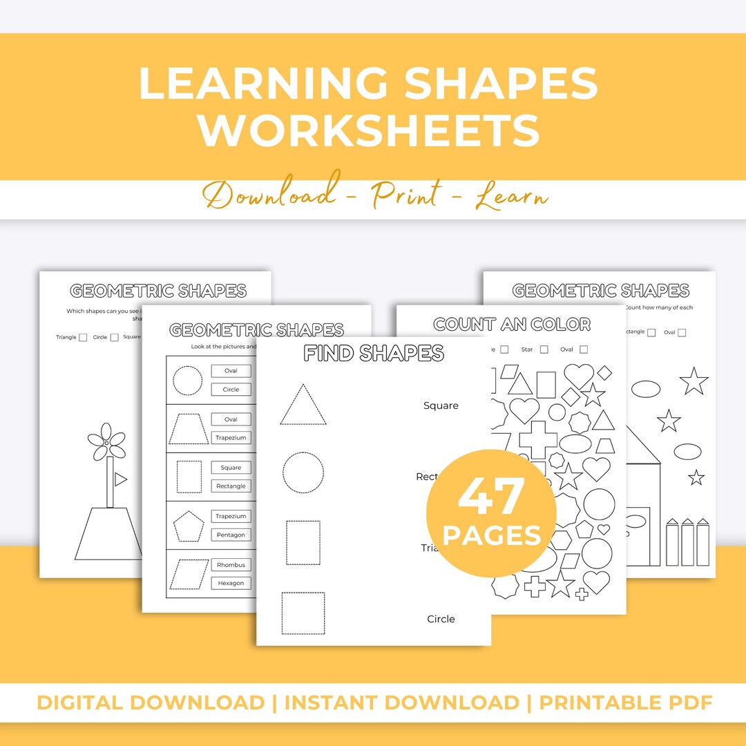 Printable Tracing Shape Worksheets – Shapes Worksheets for Preschool ...