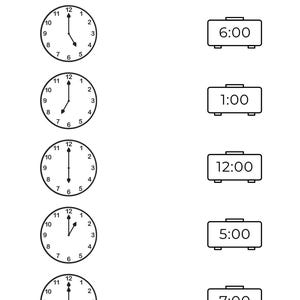 50 Printable Time Telling Worksheets – Learning Analog & Digital Clocks ...