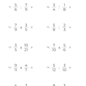 10 Printable Multiplying Fractions and Dividing Fractions Worksheets ...