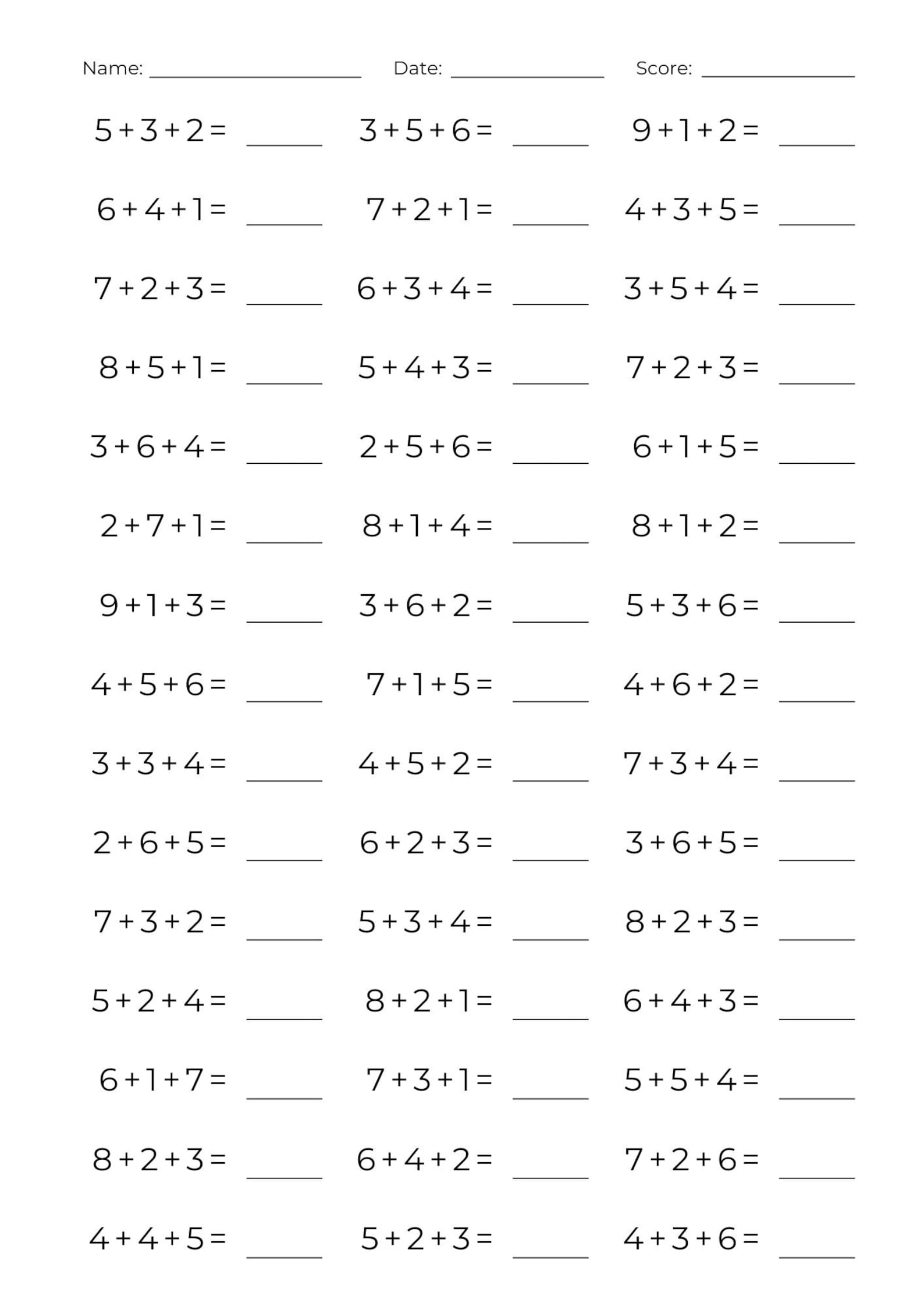 15 Printable Addition & Subtraction to 20 Worksheets: Math Practice for ...