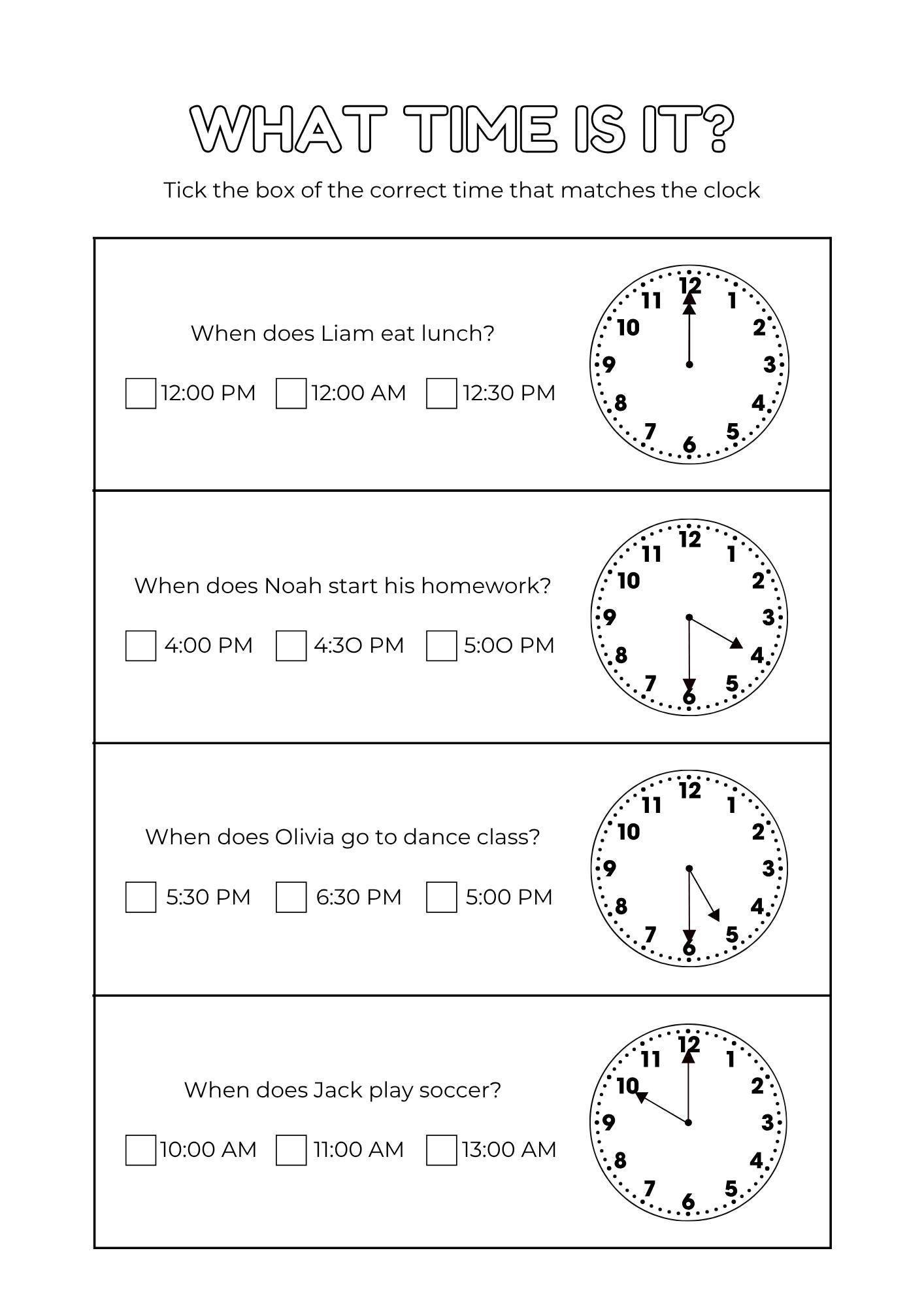 100 Printable Time Telling Worksheets: Analog & Digital Clock Learning ...
