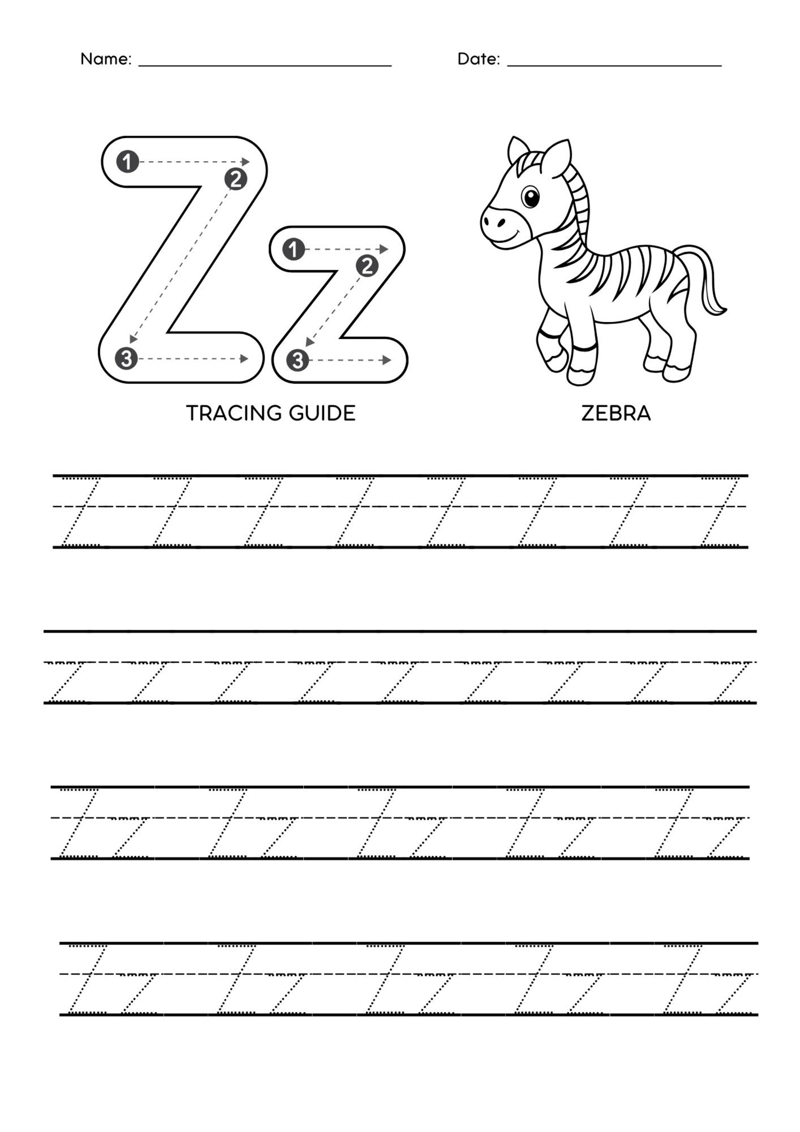 27 Printable Alphabet Tracing Pages: Early Learning Handwriting ...