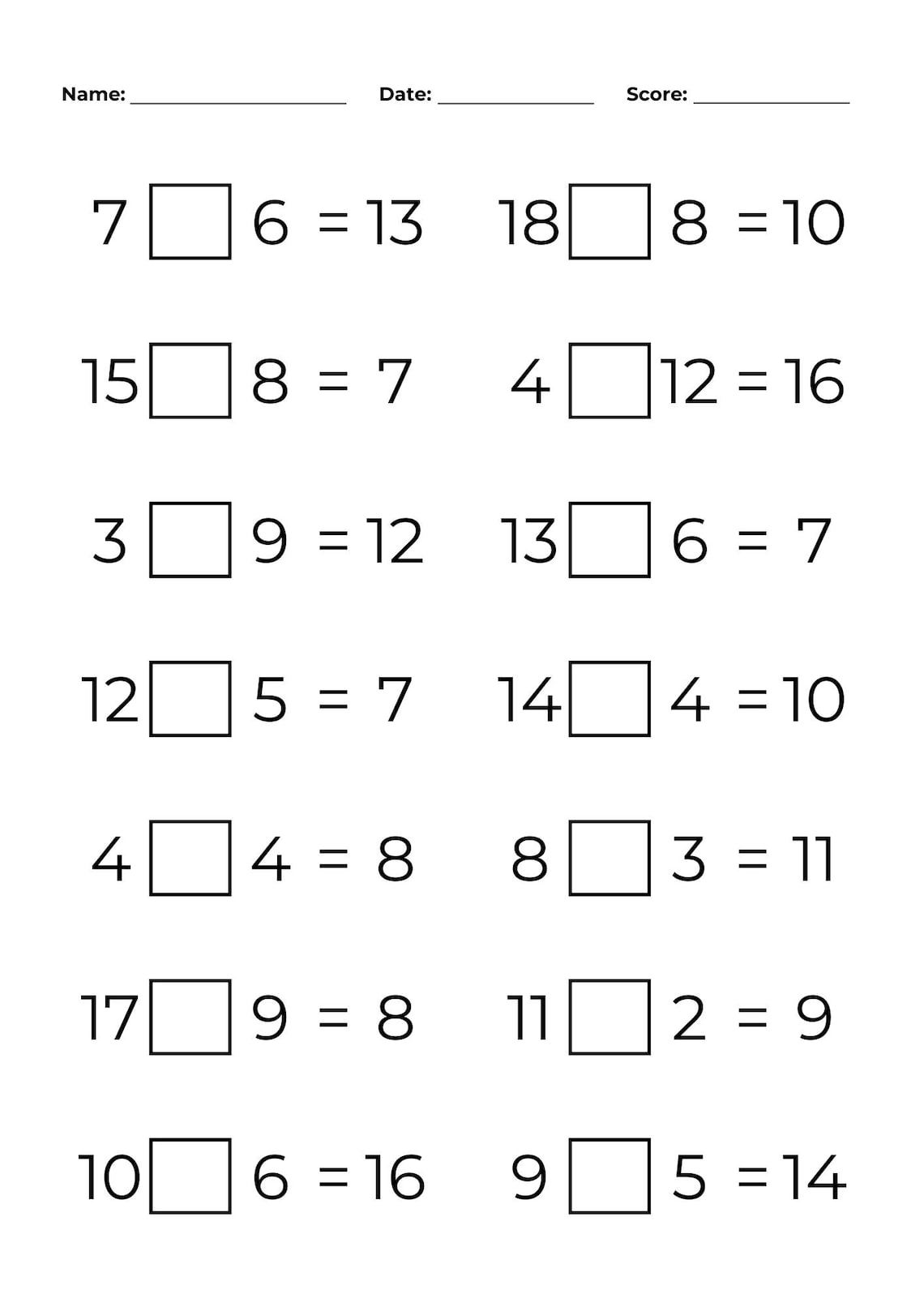 10 Printable Add or Subtract Worksheets – Addition and Subtraction ...
