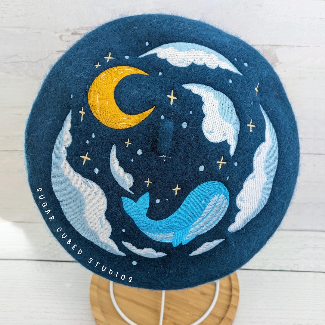 Whale Dreams of Space Beret - Etsy
