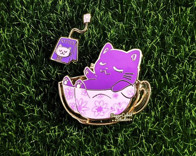Kittea Cat Enamel Pin Set Etsy