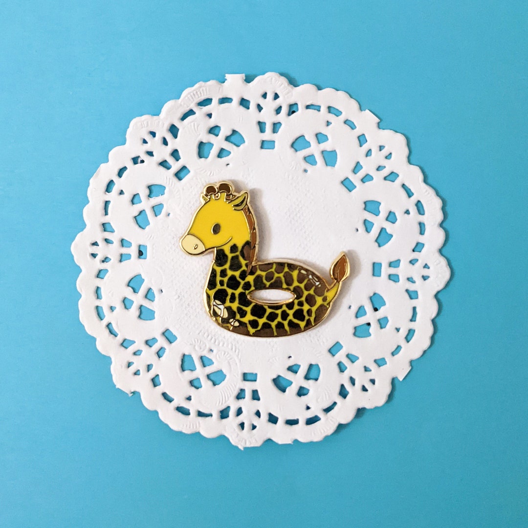 Summer Vibin' Floatie : Giraffe Enamel Pin - Etsy