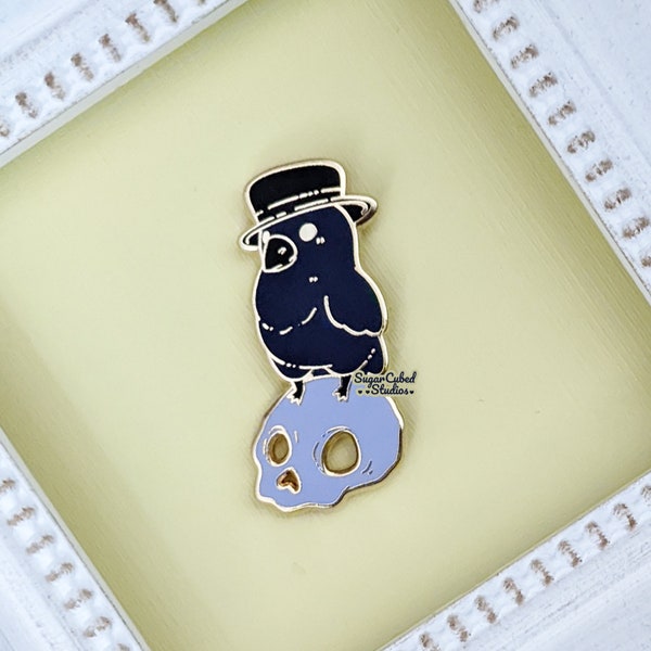 Crow Skull Pin - Etsy