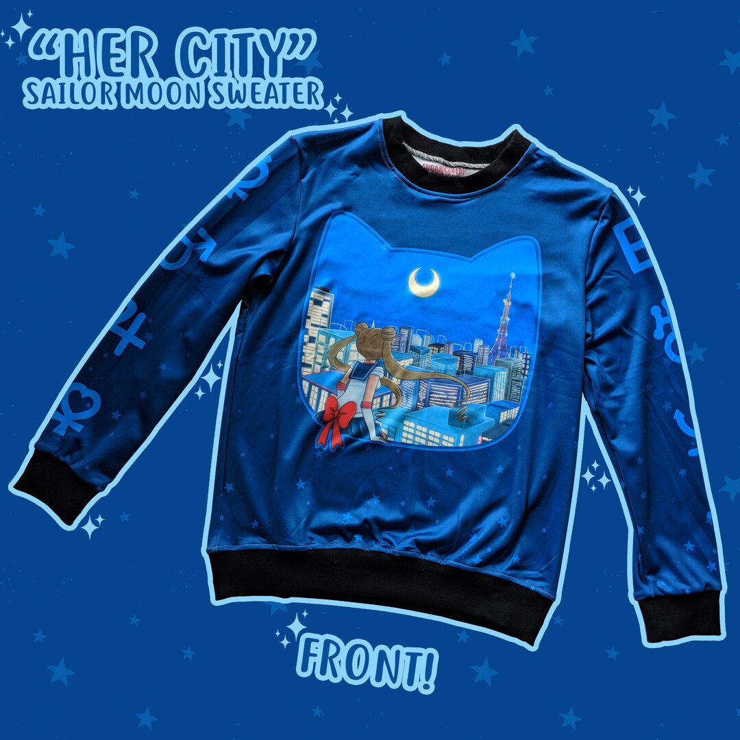 Her City Sailor Moon Sweater - Etsy