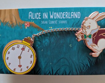 White rabbit clock | Etsy