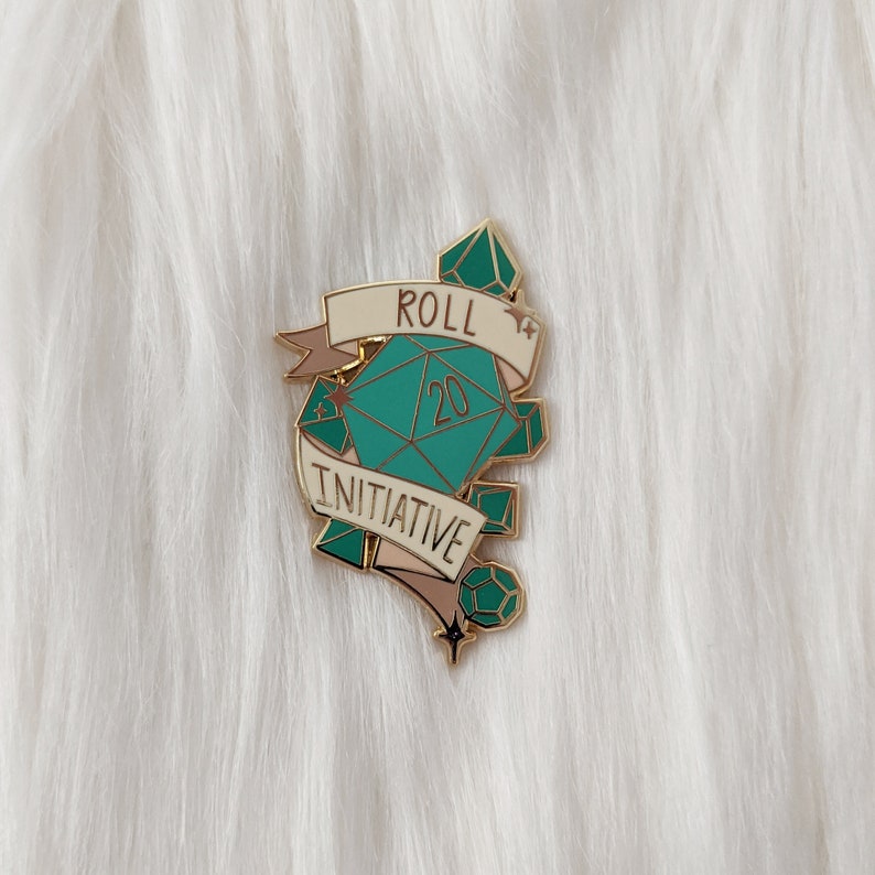 Roll Initiative Dungeons and Dragon Enamel Pin | Etsy