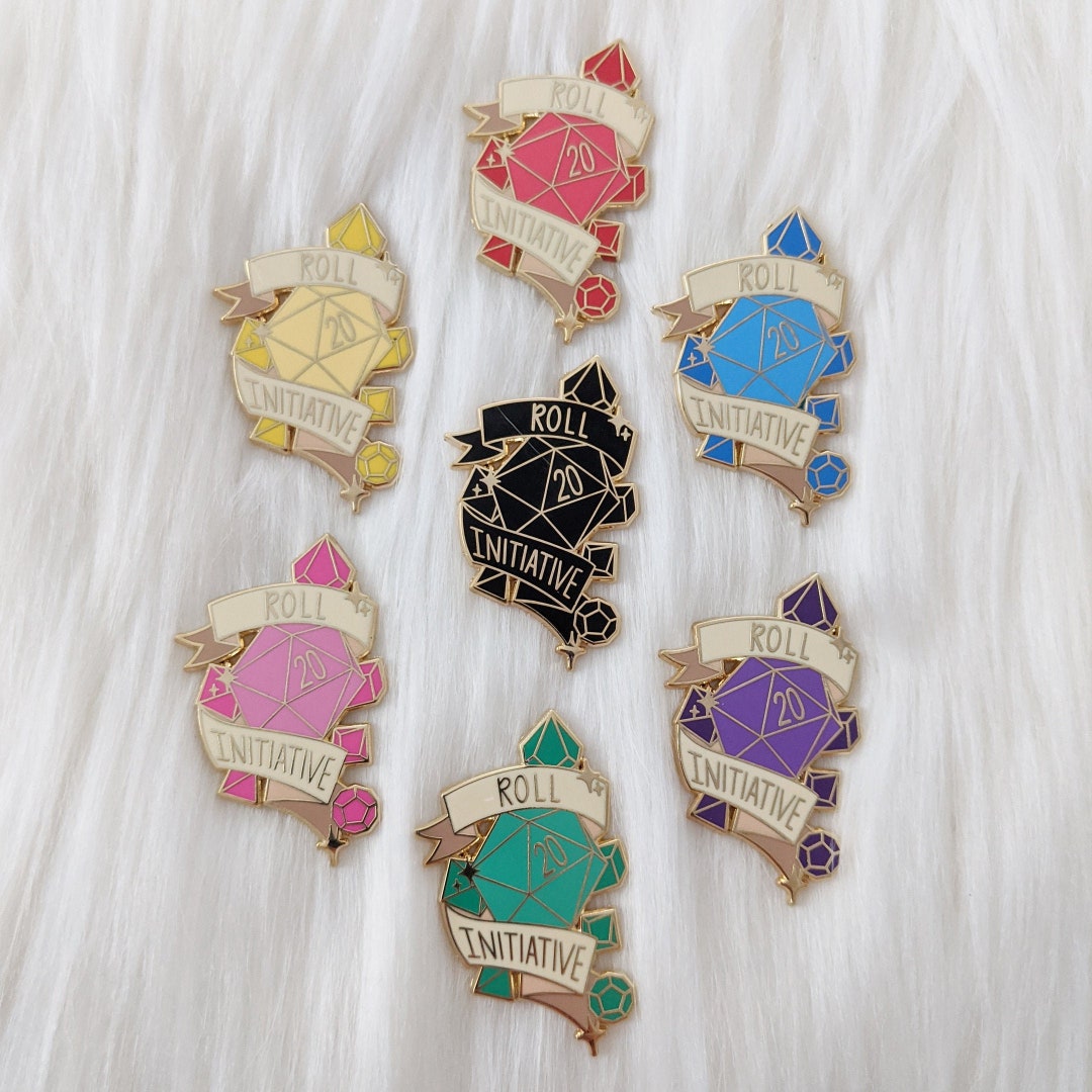 Roll Initiative, Dungeons and Dragon - Enamel Pin - Etsy