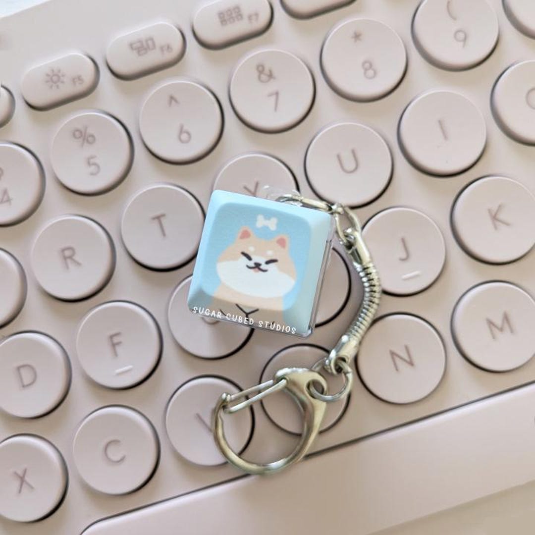 Cream Shiba - Fidget Keycap Keychain - Etsy