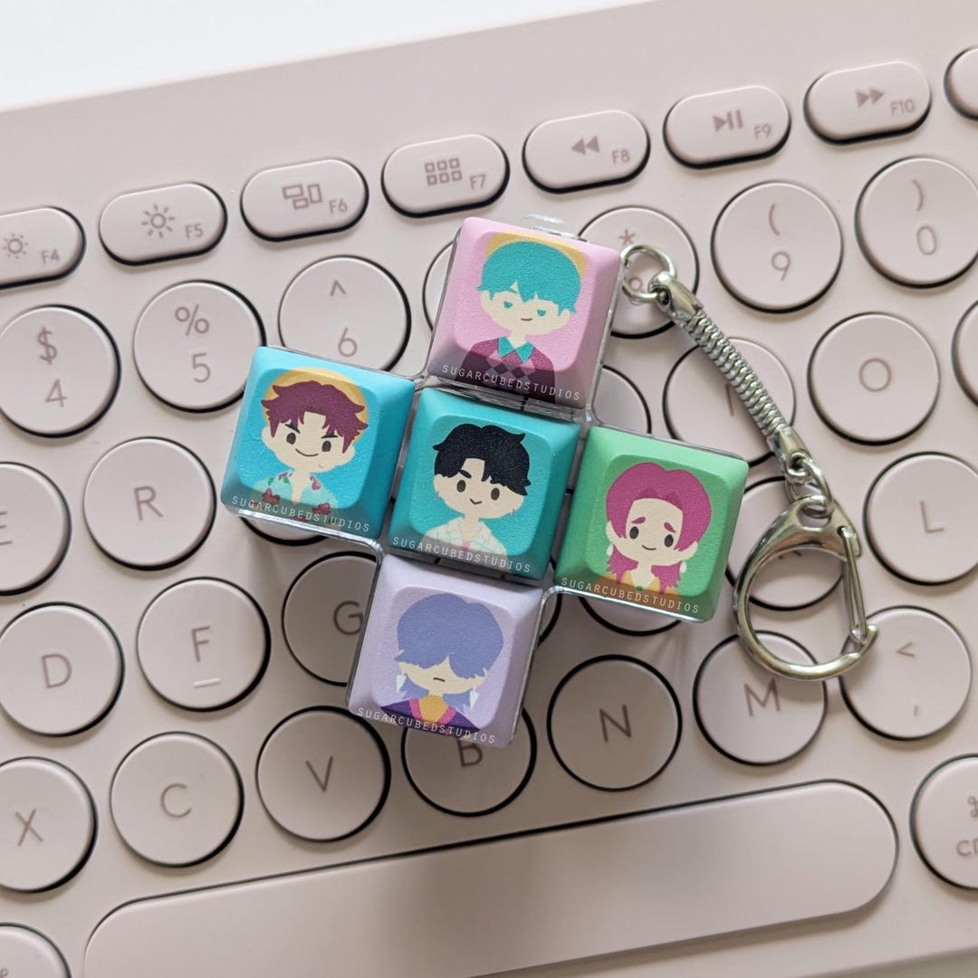 Soda Pop Idol 5 Set- Fidget Keycap Keychain - Etsy