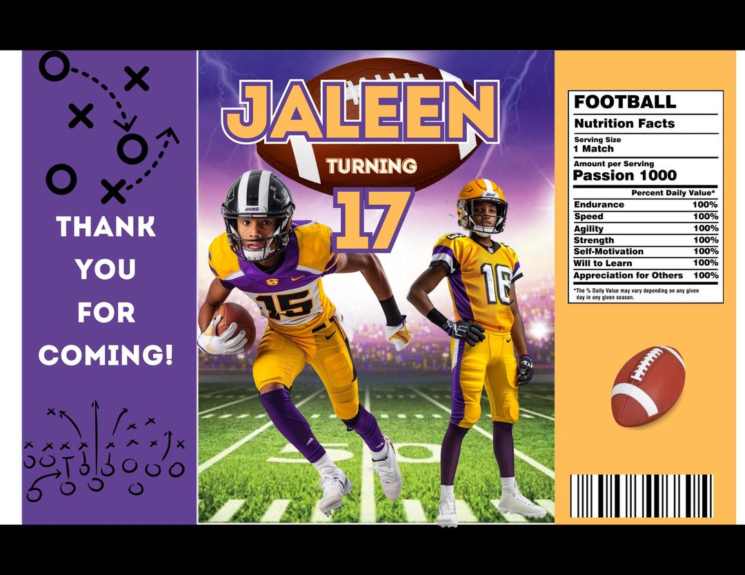 Football Field Themed Party Favors for High School, College, University ...