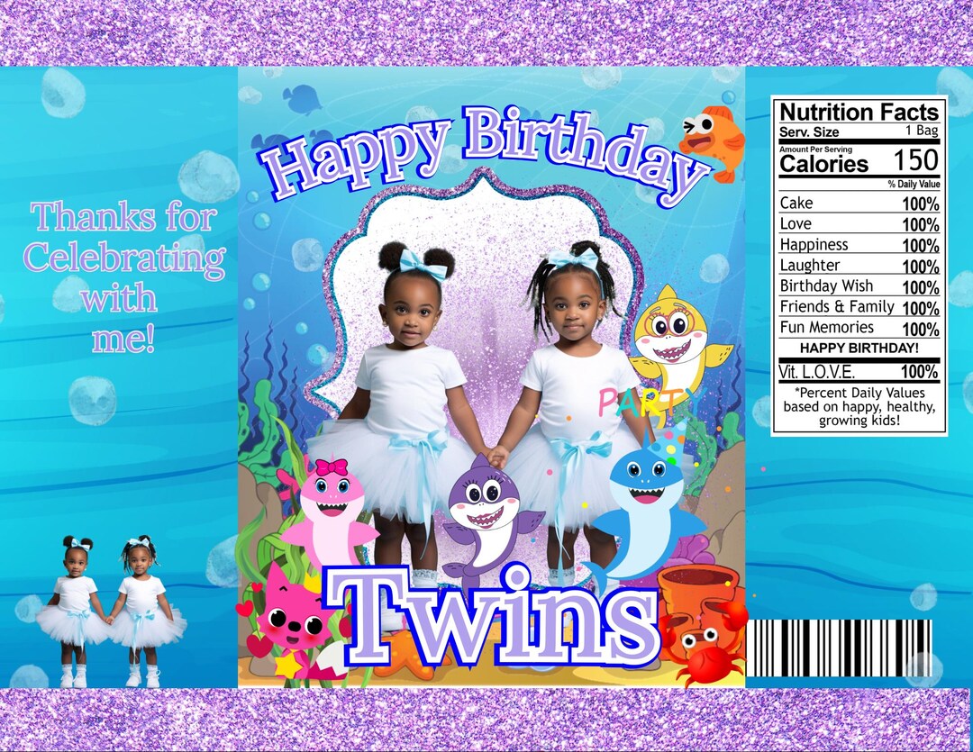 Editable Baby Sharks Digital Template | DIY Baby Shark Treat Bags ...