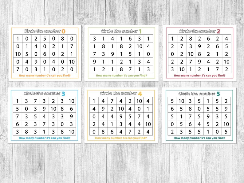 Kindergarten Number Search Printable | Find the Number Worksheets ...