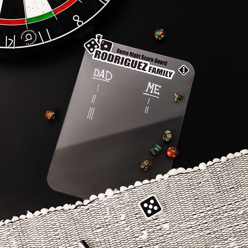 Customizable Game Night Score Tracker. Dry Erase Scoreboard. Board Game ...