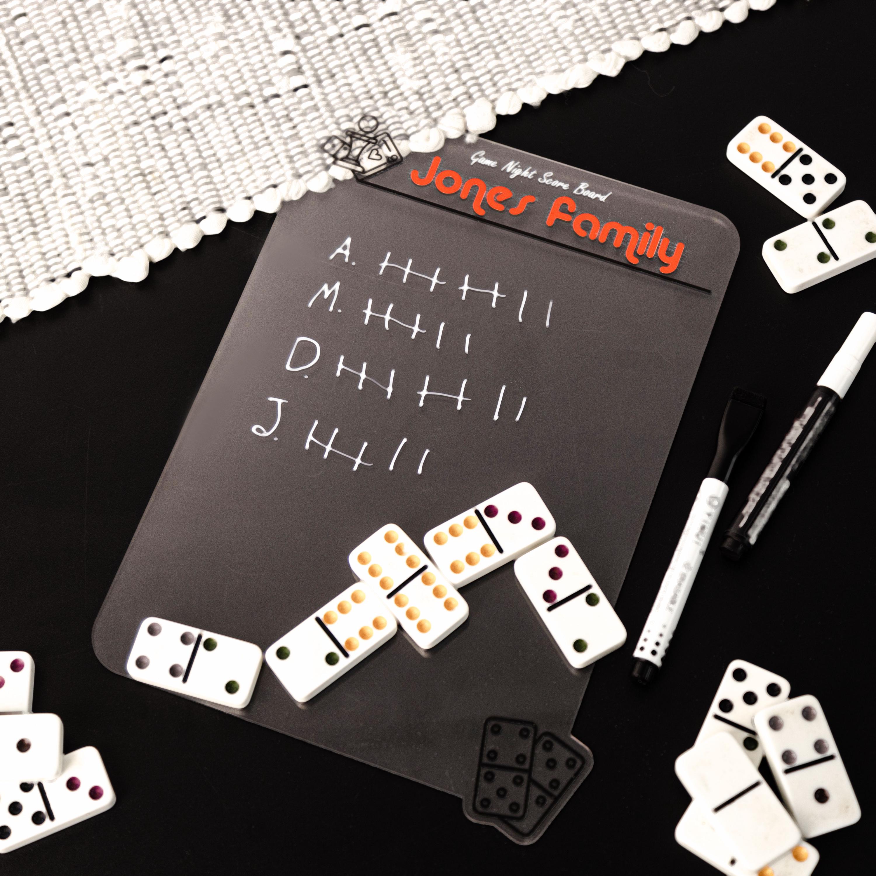 Customizable Game Night Score Tracker. Dry Erase Scoreboard. Board Game ...