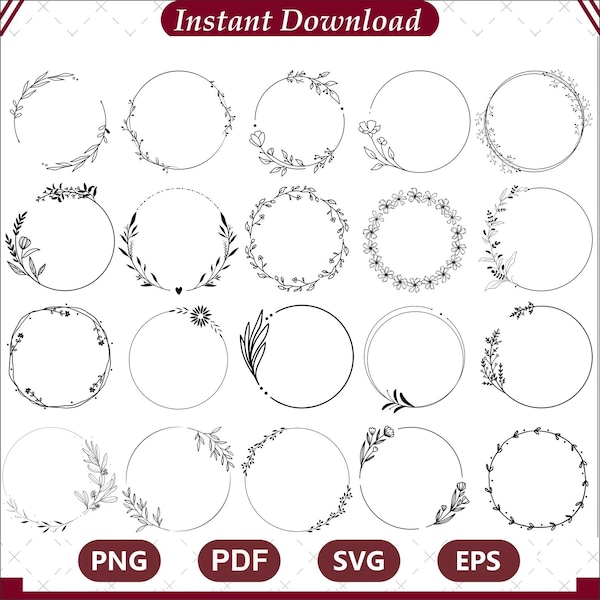 Round Scroll Border - Etsy