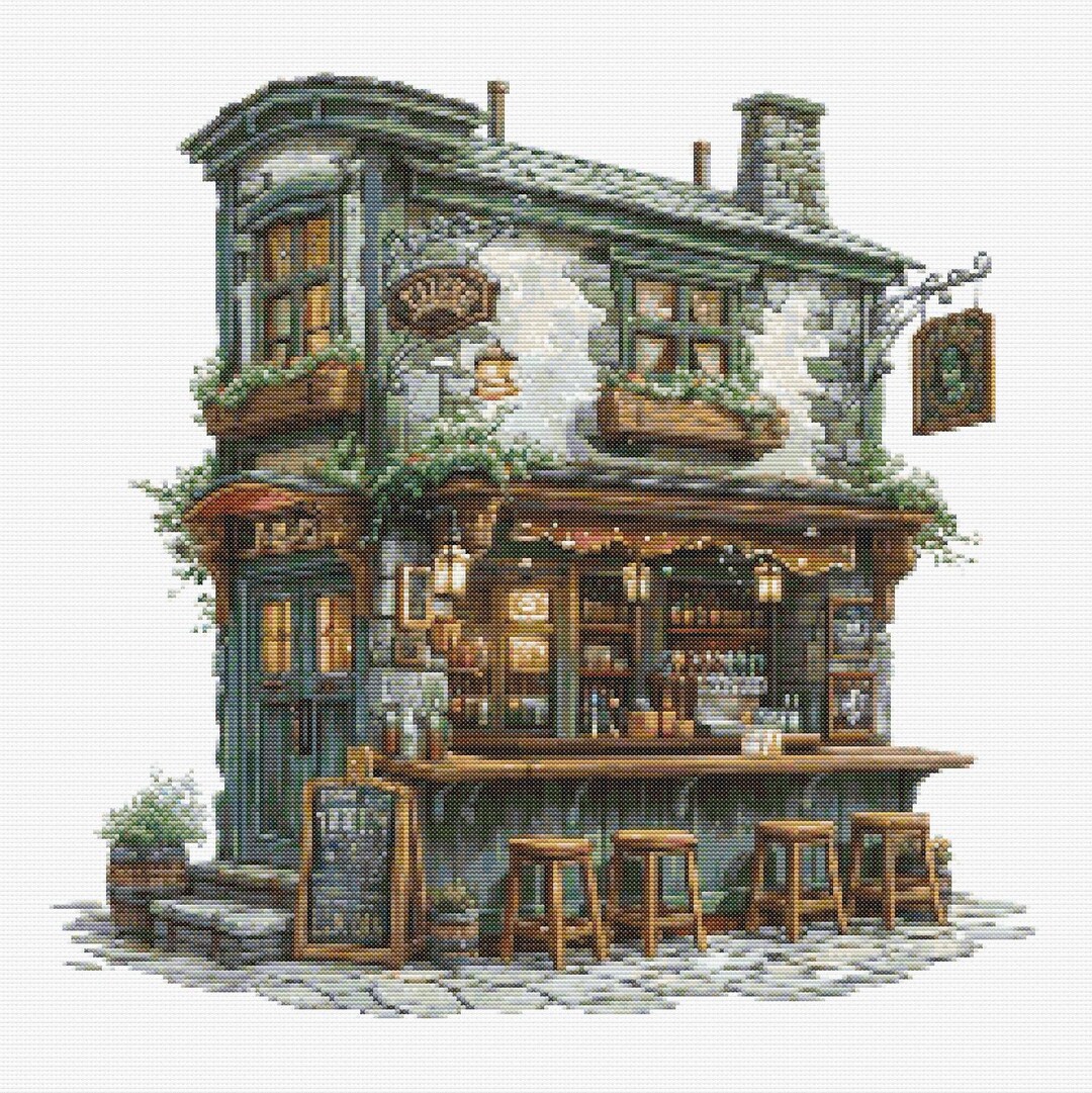 Old Pub Cross Stitch Pattern: DMC Colors (PDF Pattern - Etsy
