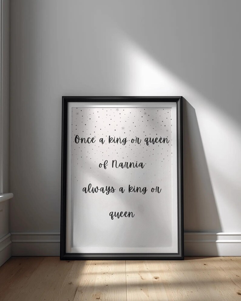 Chronicles of Narnia Printable Wall Art | Narnia Quote - Etsy