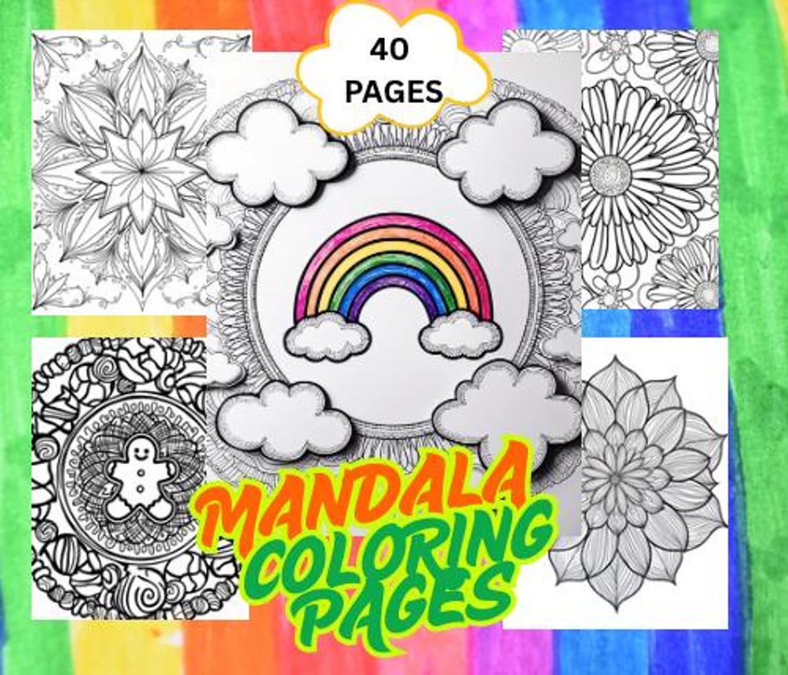 40 Kids Mandala Coloring Pages | Printable Coloring Pages for Kids | 8 ...