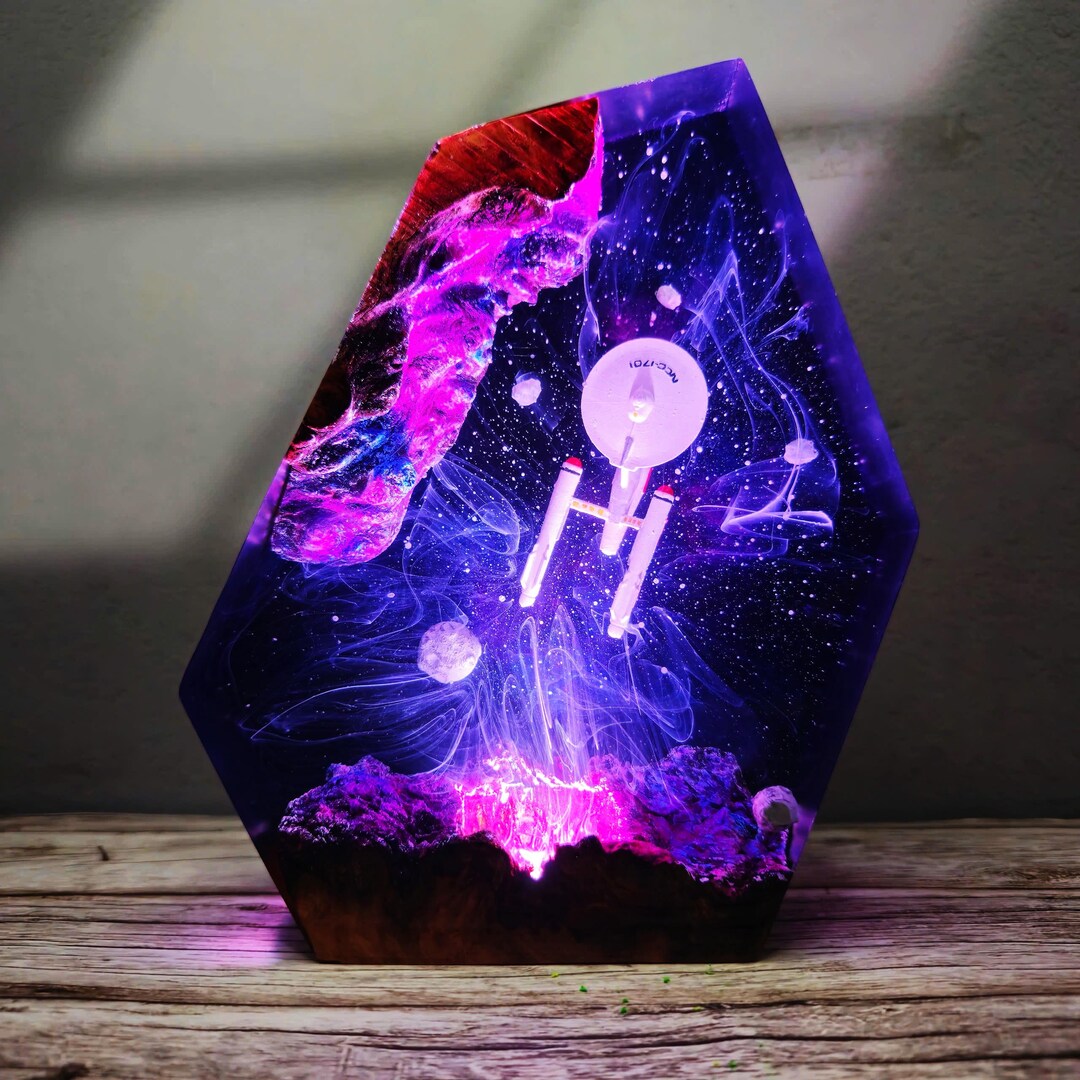 Diorama Star Trek Night Light, Uss Ncc 1701 Figure, Star Trek Model ...