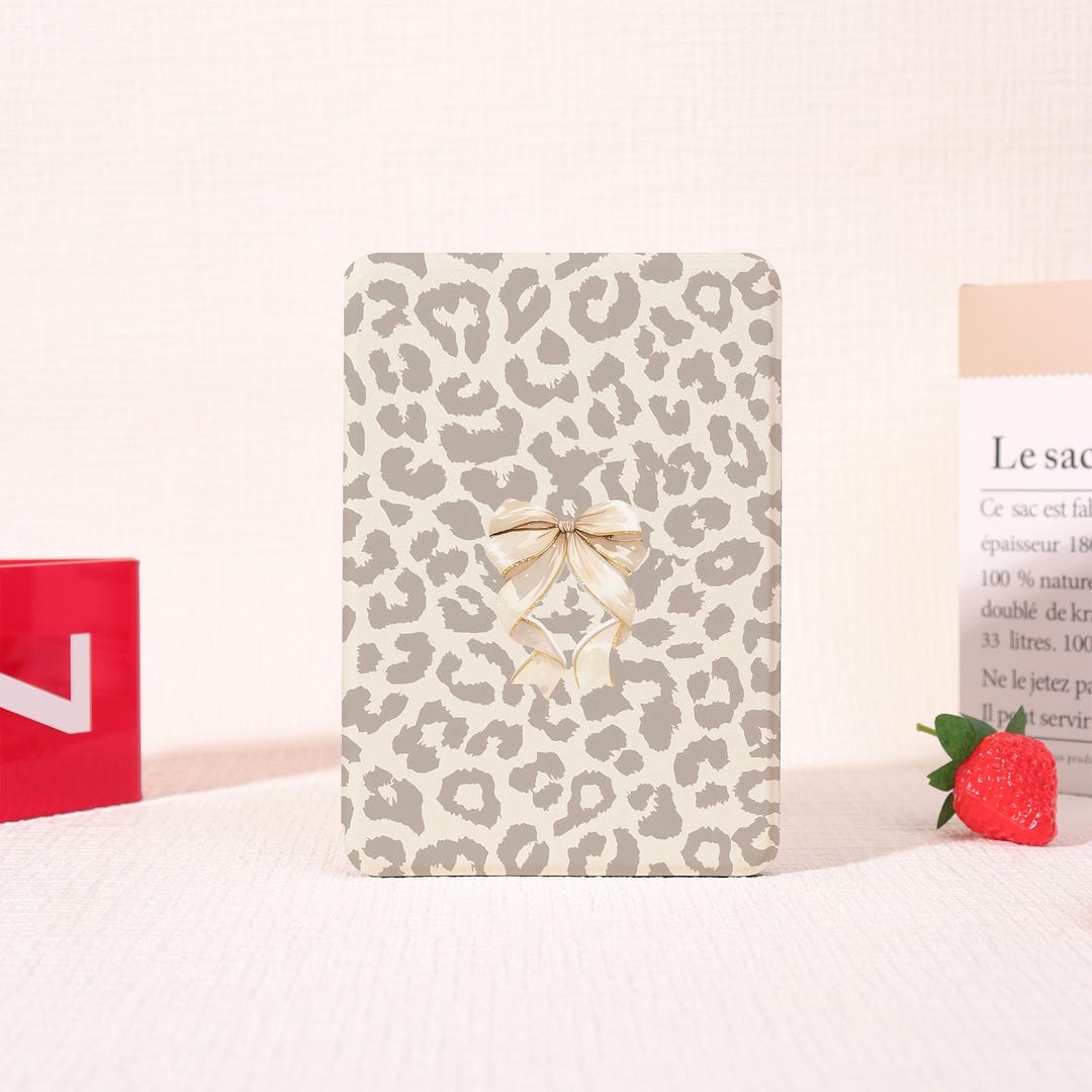 Soft Neutral Leopard Print Personalized Kindle/kobo Case - Stylish ...
