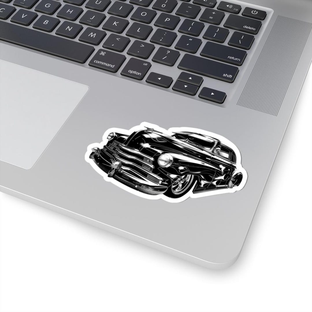 Vintage Car Kiss-cut Stickers - Retro Car Art, Bumper Stickers, Laptop ...
