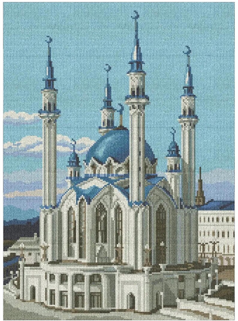 Cross Stitch Pattern – Qol Sharif Mosque | Kazan, Russia – PDF Instant ...