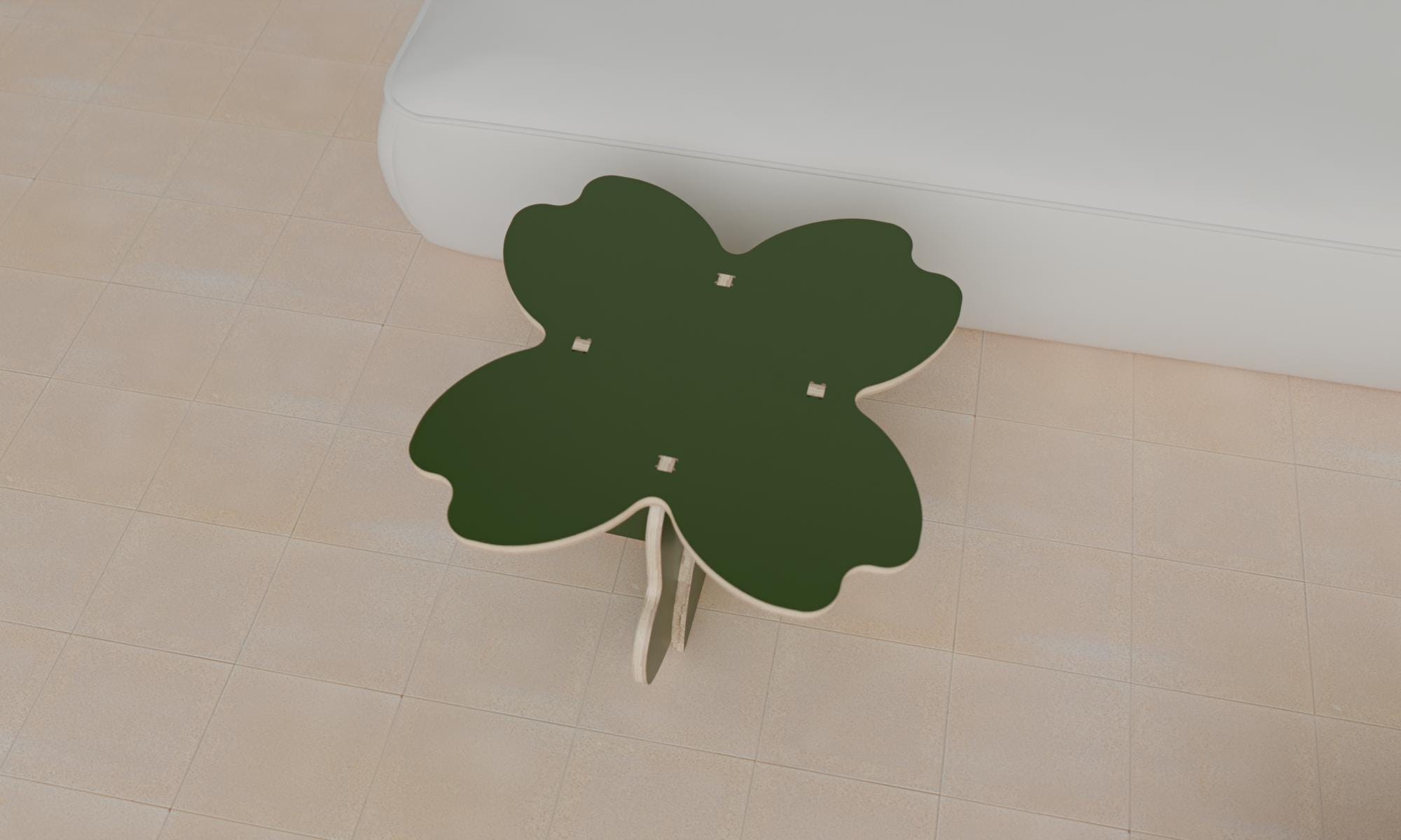 CNC Coffee Table Inspired by the Lucky Four-leaf Clover - Etsy