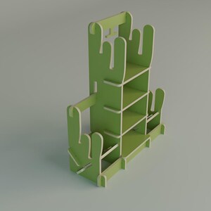 Cactus-inspired Shoe Rack – CNC Plywood Multipurpose Organizer for ...