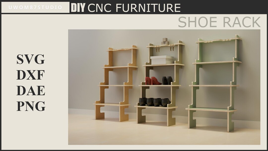 Narrow Shoe Rack DXF File for Laser Cut - Etsy